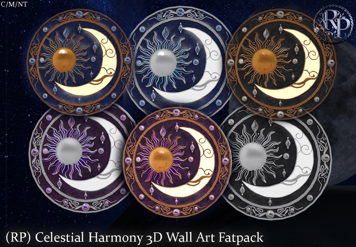 Second Life Marketplace - (RP) Celestial Harmony 3D Wall Art